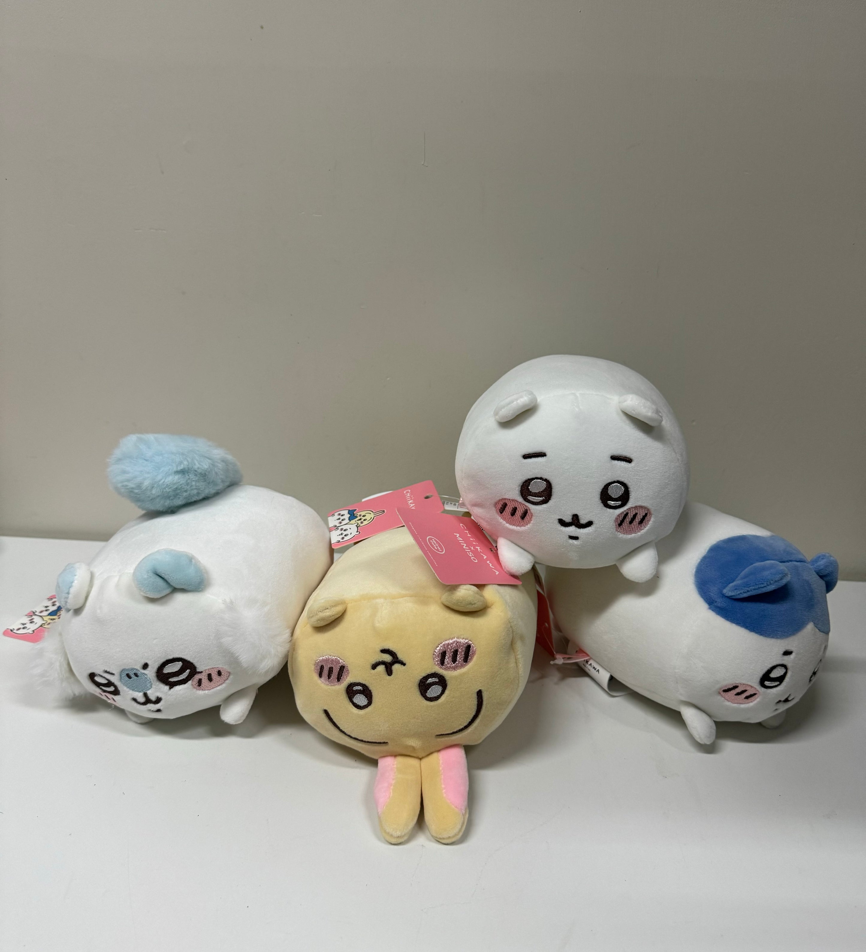 ChiiKawa X Miniso | ChiiKawa Hachiware Usagi Momonga Stacked Plush Dol ...