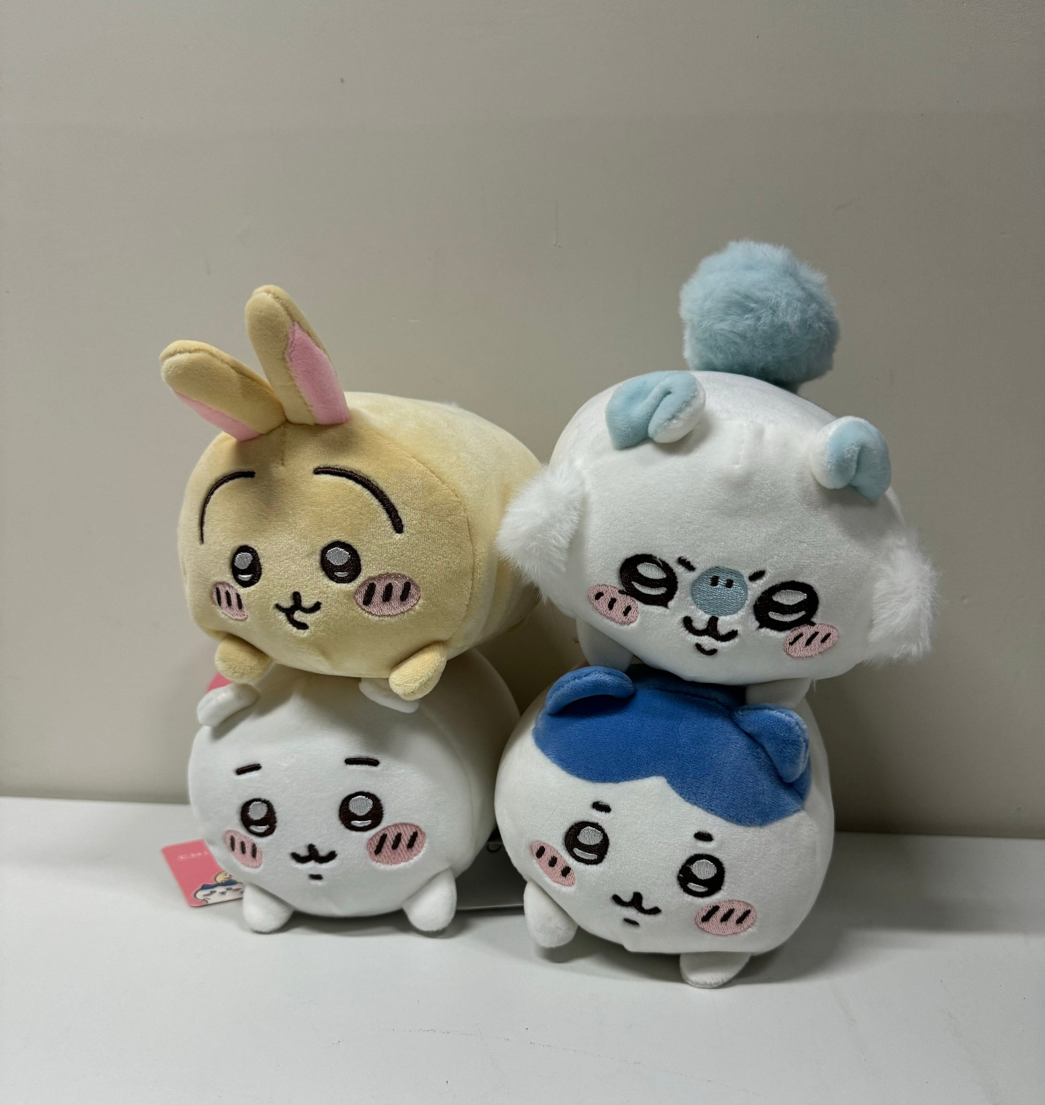 ChiiKawa X Miniso | ChiiKawa Hachiware Usagi Momonga Stacked Plush Dol ...
