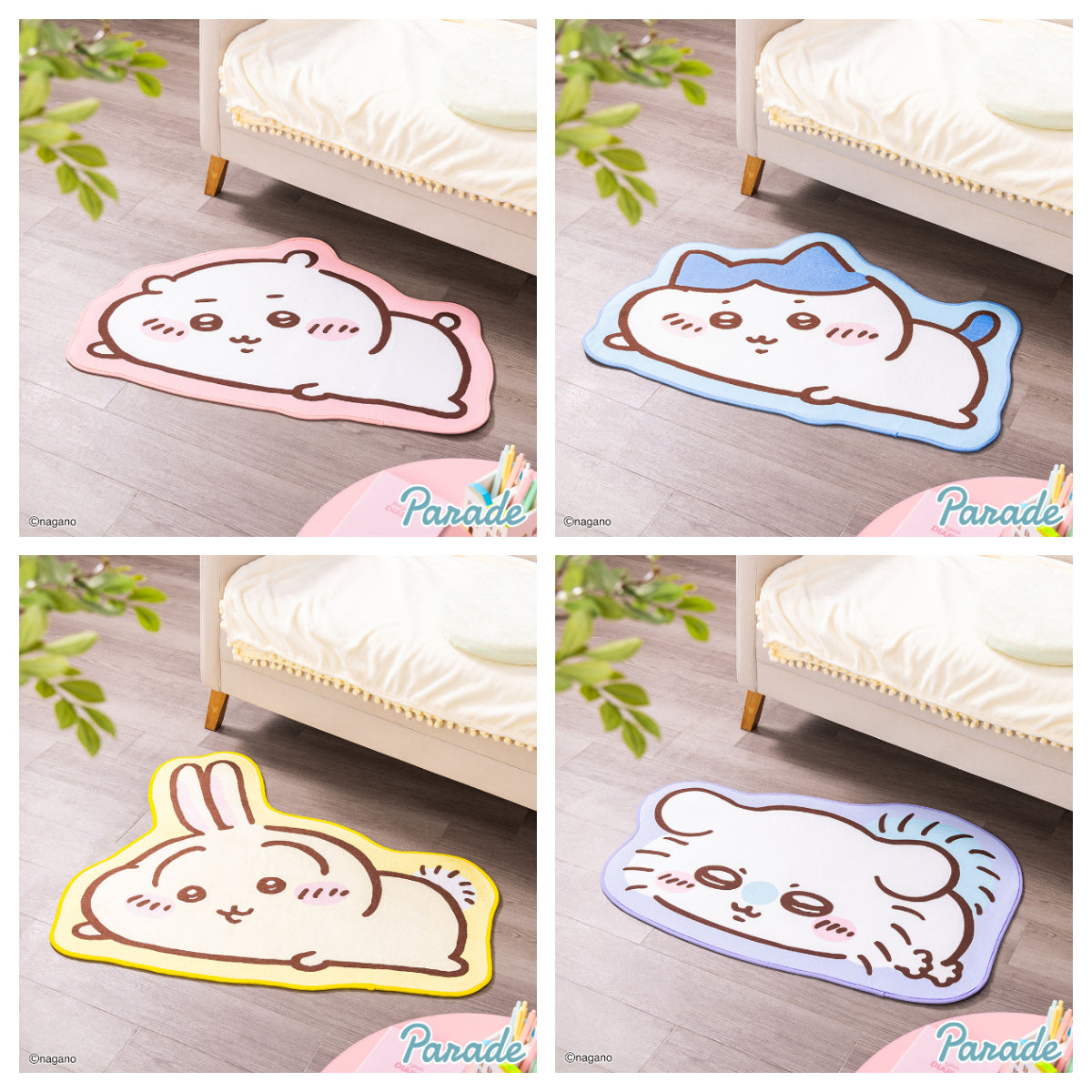 Japan ChiiKawa | ChiiKawa Hachiware Usagi Momonga Lay Down Cute Carpet ...