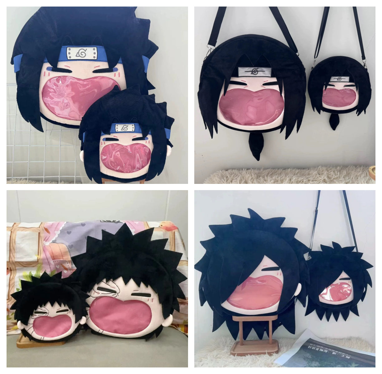 Japanese Anime Naruto Ninja | Uchiha Family Cute Icon Itabag Backpack ...