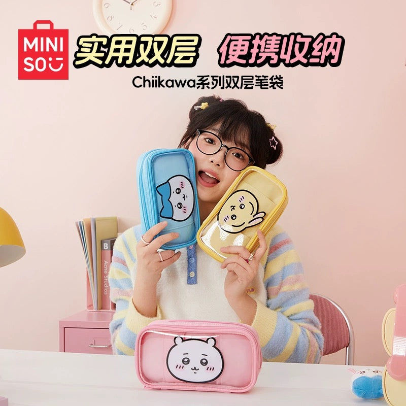 ChiiKawa X Miniso | ChiiKawa Hachiware Usagi Plastic Pencil Case Bag ...