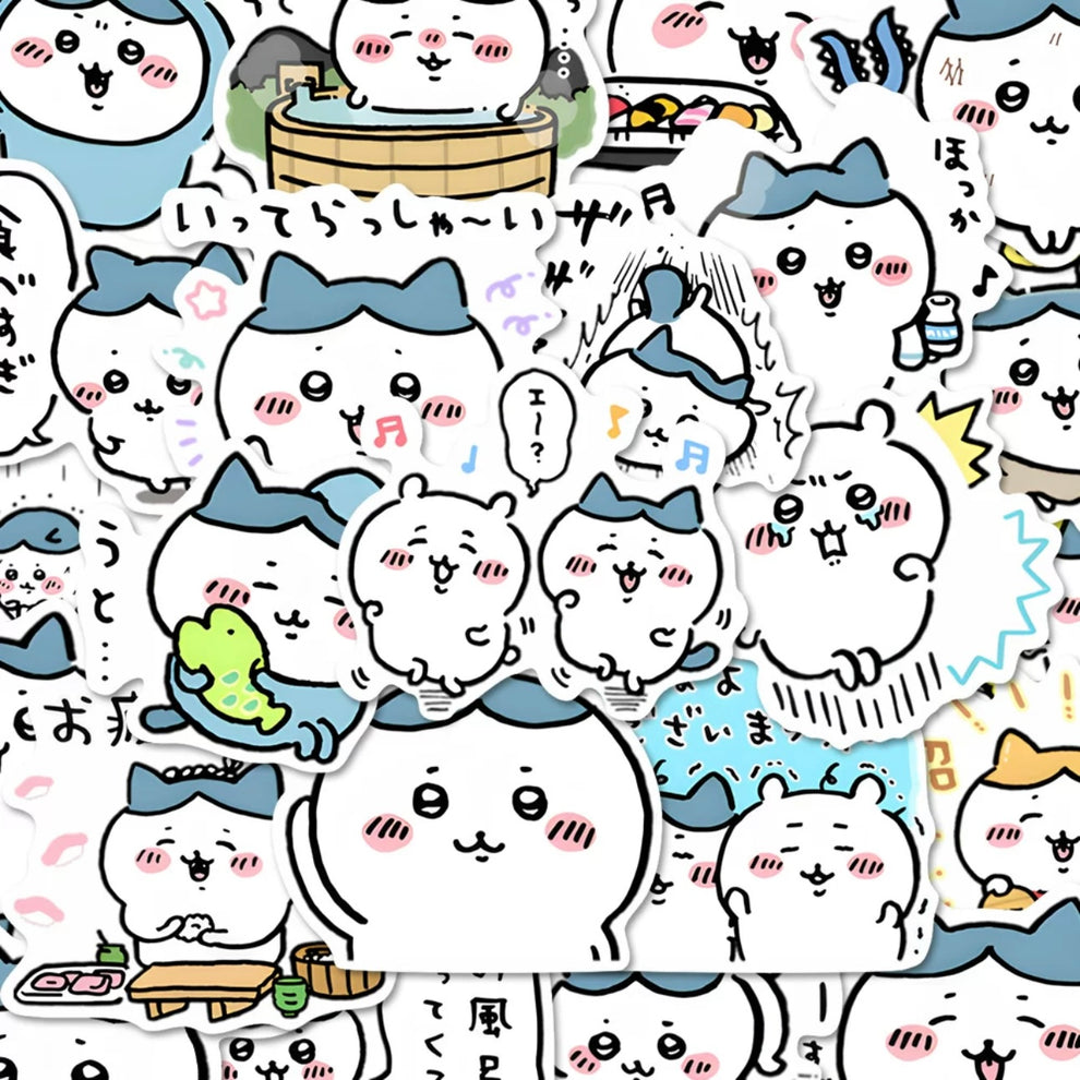 Japanese Cartoon ChiiKawa | Hachiware Sticker Set - 48 Pieces Phone ...