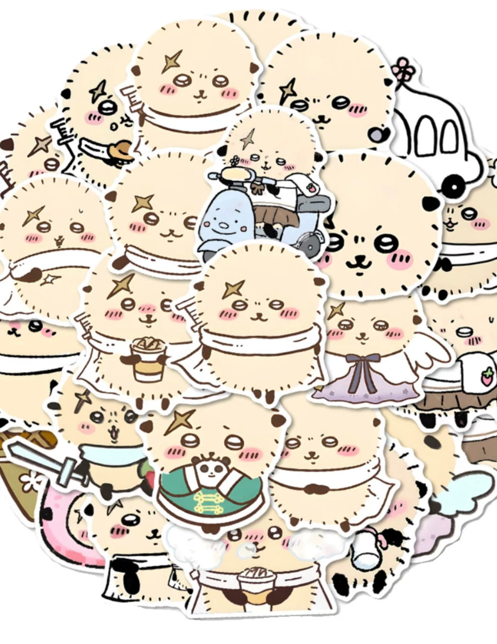 Japanese Cartoon ChiiKawa | Rakko Sticker Set - 46 Pieces Phone iPad ...