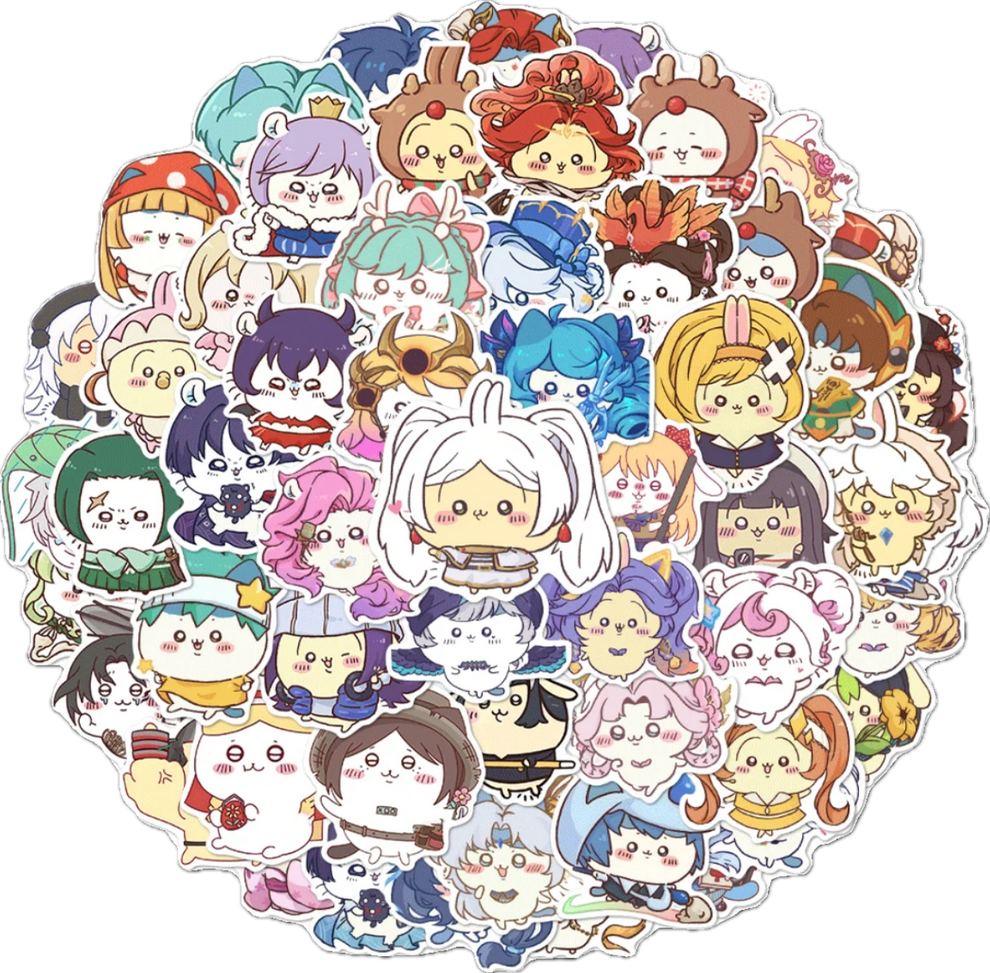 Japanese Cartoon ChiiKawa | Anime Characters Sticker Set - 63 Pieces ...