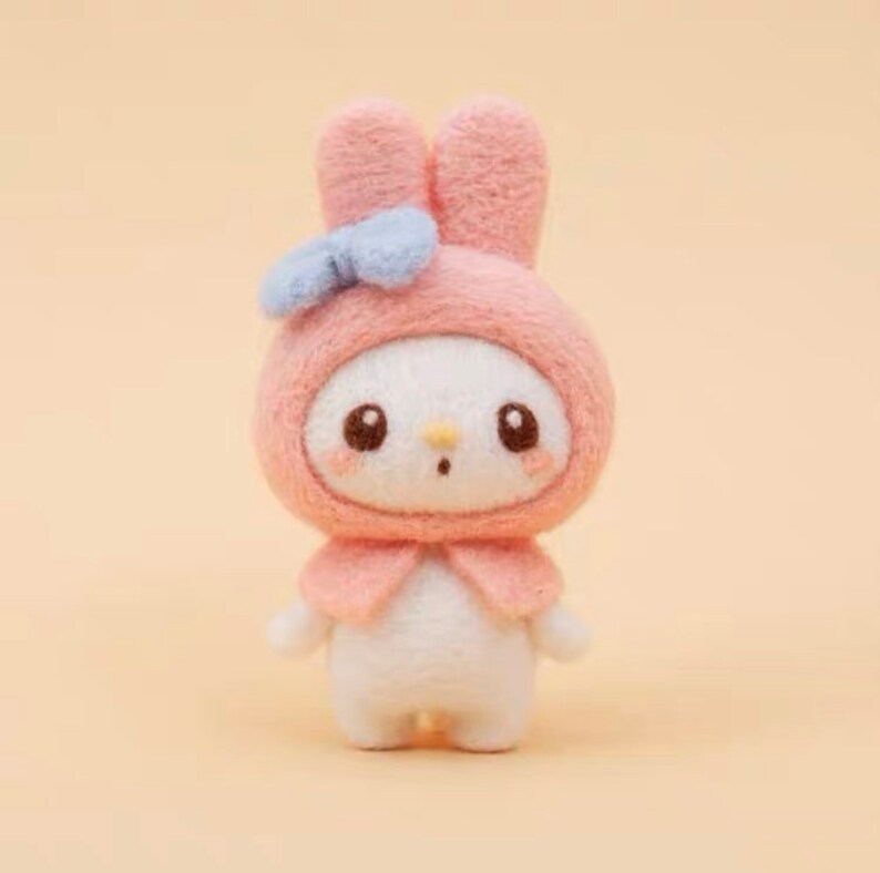 Handmade Wool Felt DIY Craft Kit Set | My Melody Kuromi Wool Felting ...